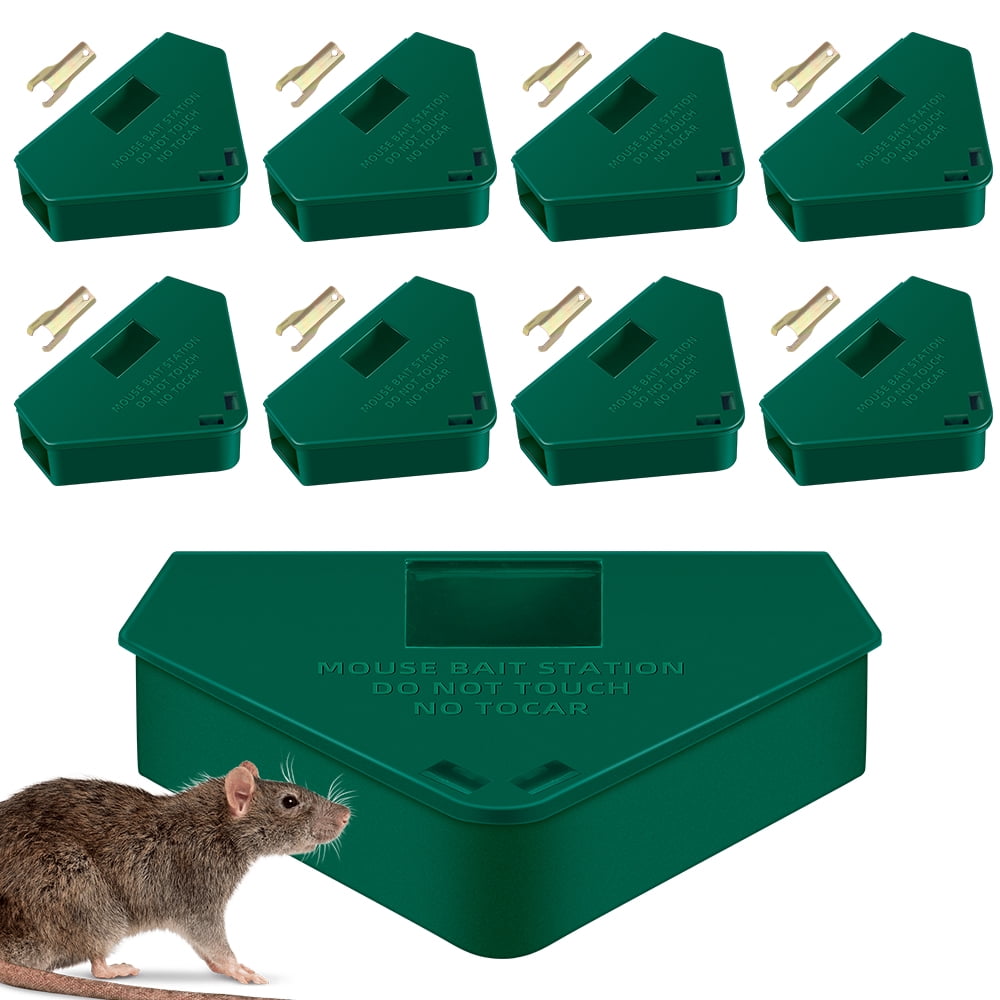 Paddsun Mouse Bait Station with Visible Window, 8Pcs Reusable Indoor ...