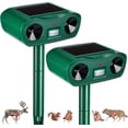 Paddsun Solar Ultrasonic Animal Repellent, 2-Pack Waterproof Outdoor ...