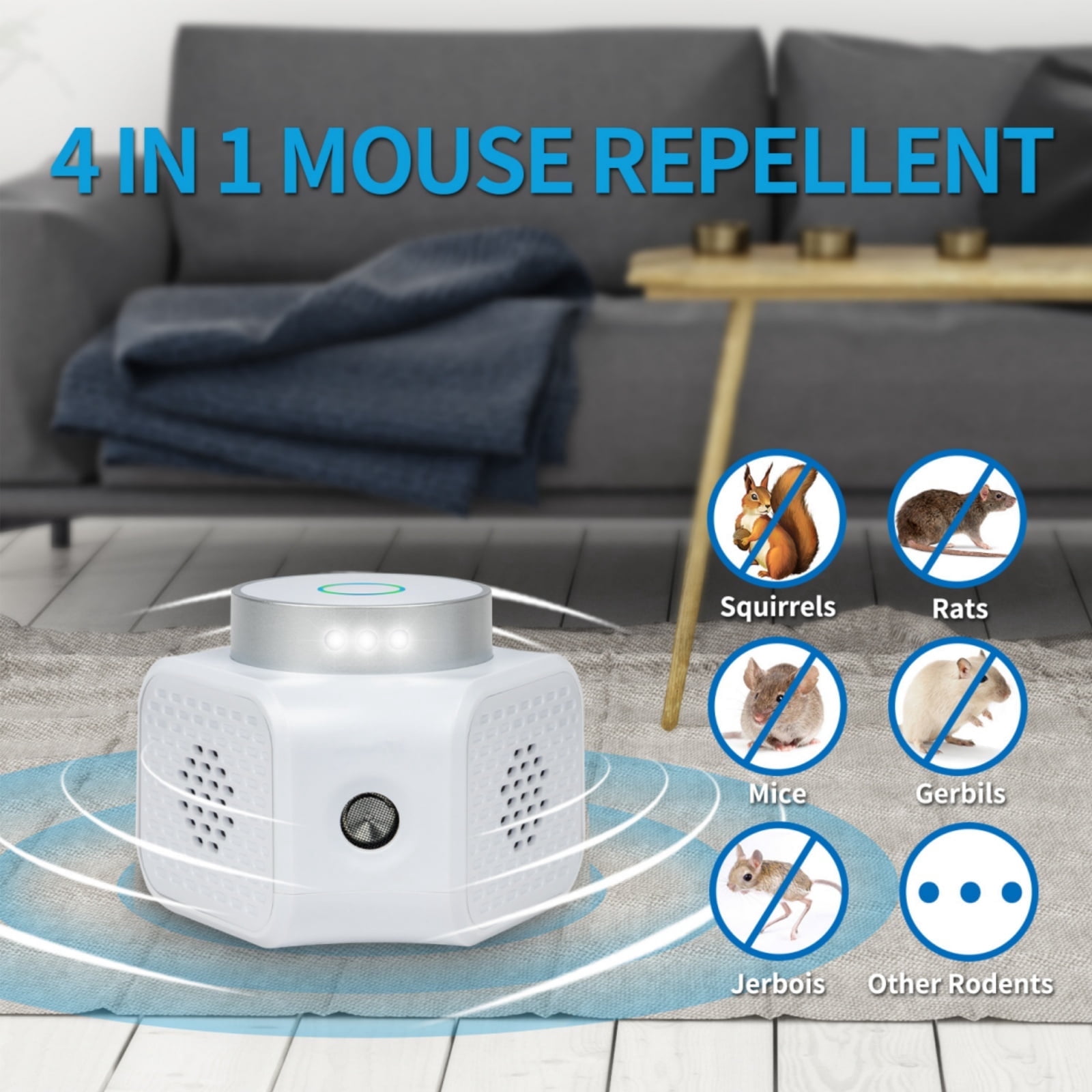 Paddsun Ultrasonic Pest Traps Indoor,4 Modes Pest Traps Ultrasonic Plug ...