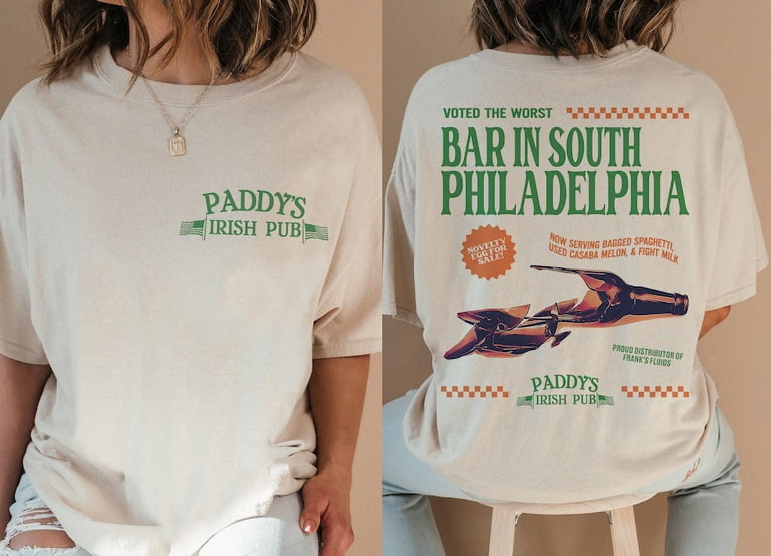 Paddy's Pub T-Shirt, Front Back It's Always Sunny in Philadelphia TV ...