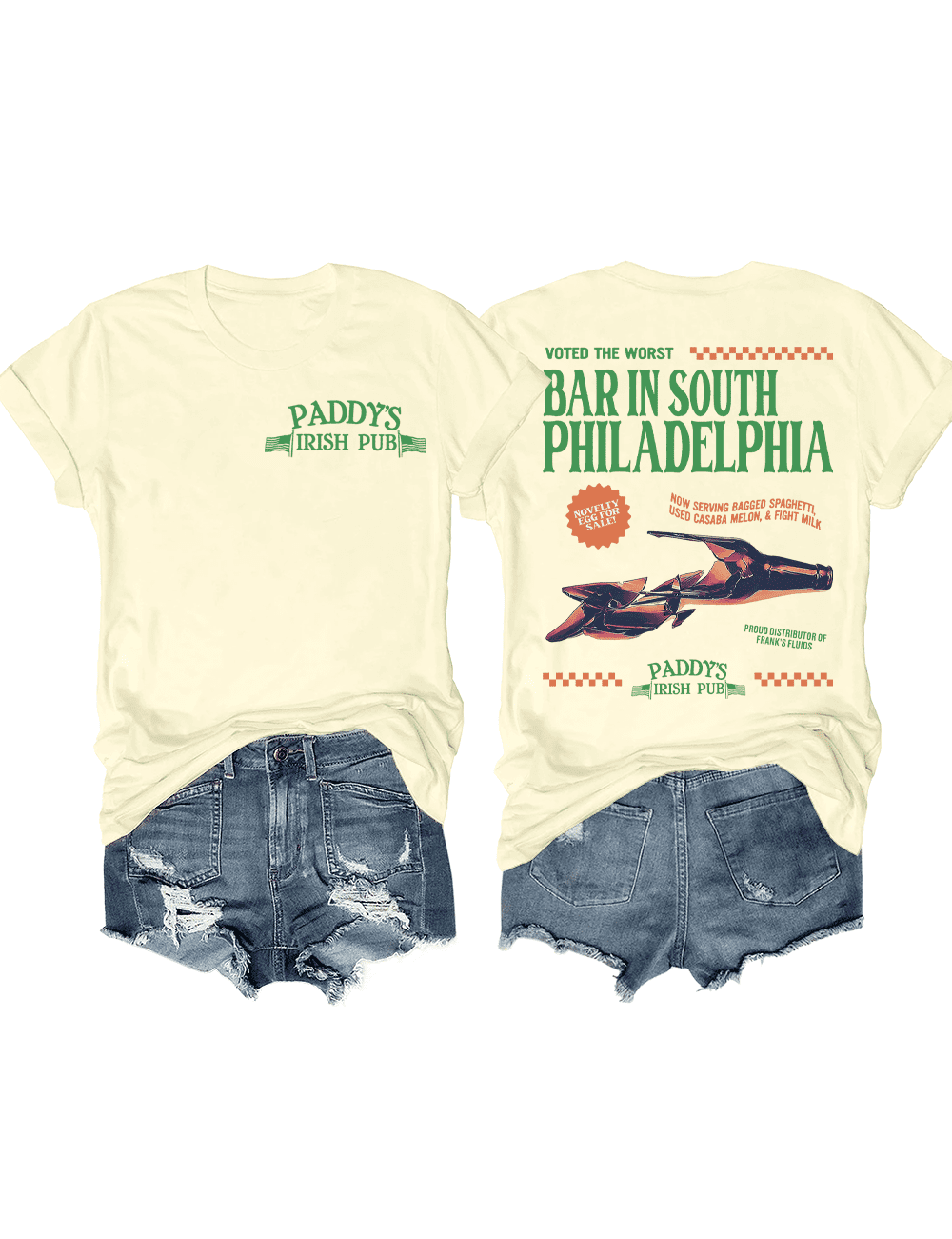 Paddy's Pub T-Shirt, Front Back It's Always Sunny in Philadelphia TV ...