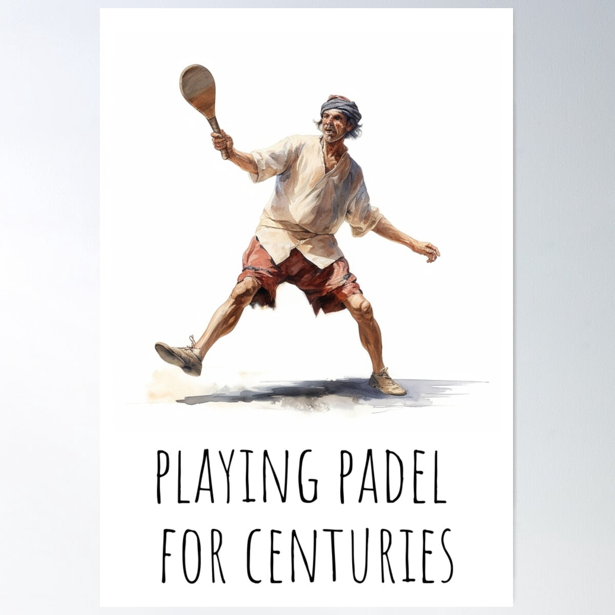 Padel - Playing Padel For Many Years Poster Wall Art, Modern Wall Decor ...