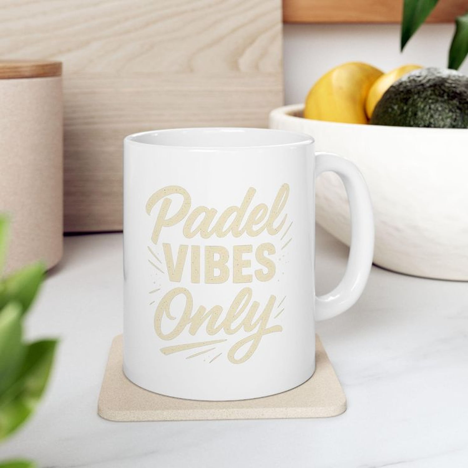 Padel Vibes Only Ceramic Mug, Funny Padel Gift, Coffee Tea Cup for ...