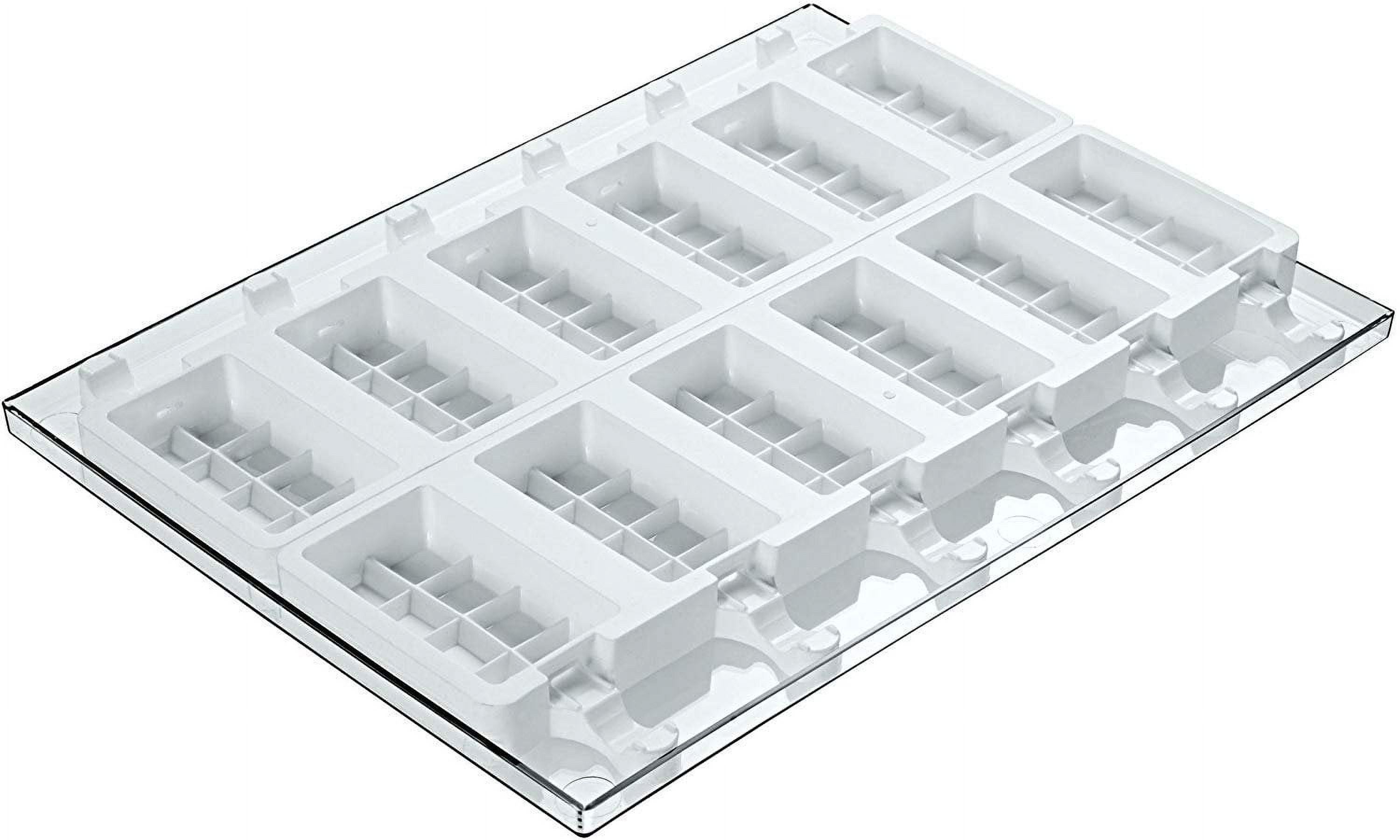 Paderno World Cuisine Ice Cream Molds, Tray and 50 Sticks, Rectangular ...