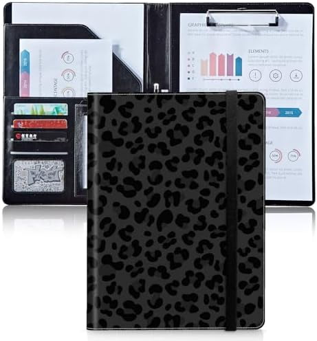 Padfolio/Portfolio Folder,PU Leather Clipboard Resume/Interview ...