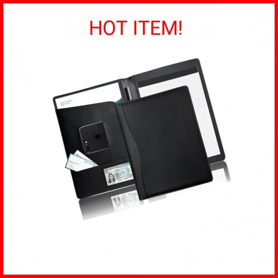 Padfolio Portfolio Folder Pu Leather Binder Interview Legal Organizer W ...