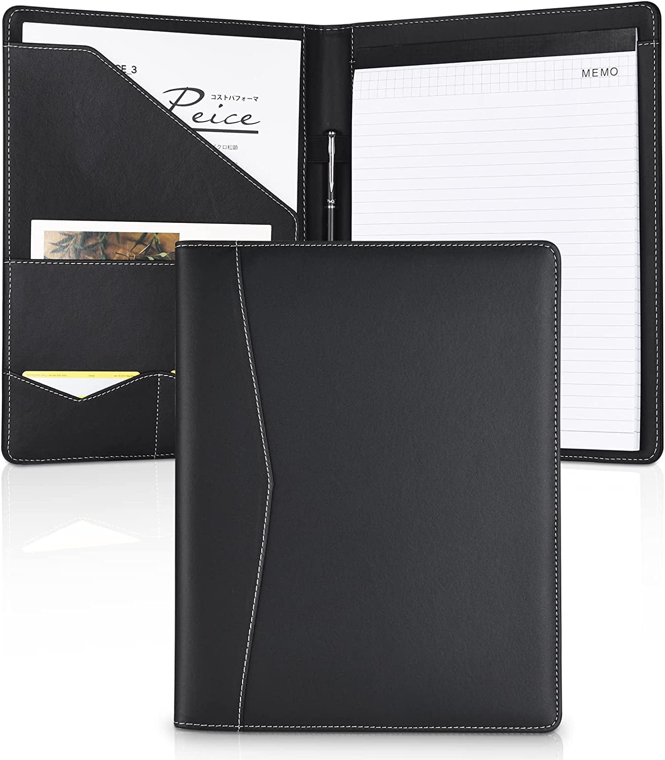 Padfolio Portfolio Leather Binder, Interview Legal Document Organizer ...