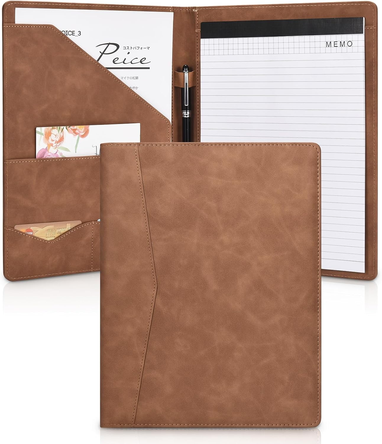 Padfolio Portfolio Leather Binder, Interview Legal Document Organizer ...