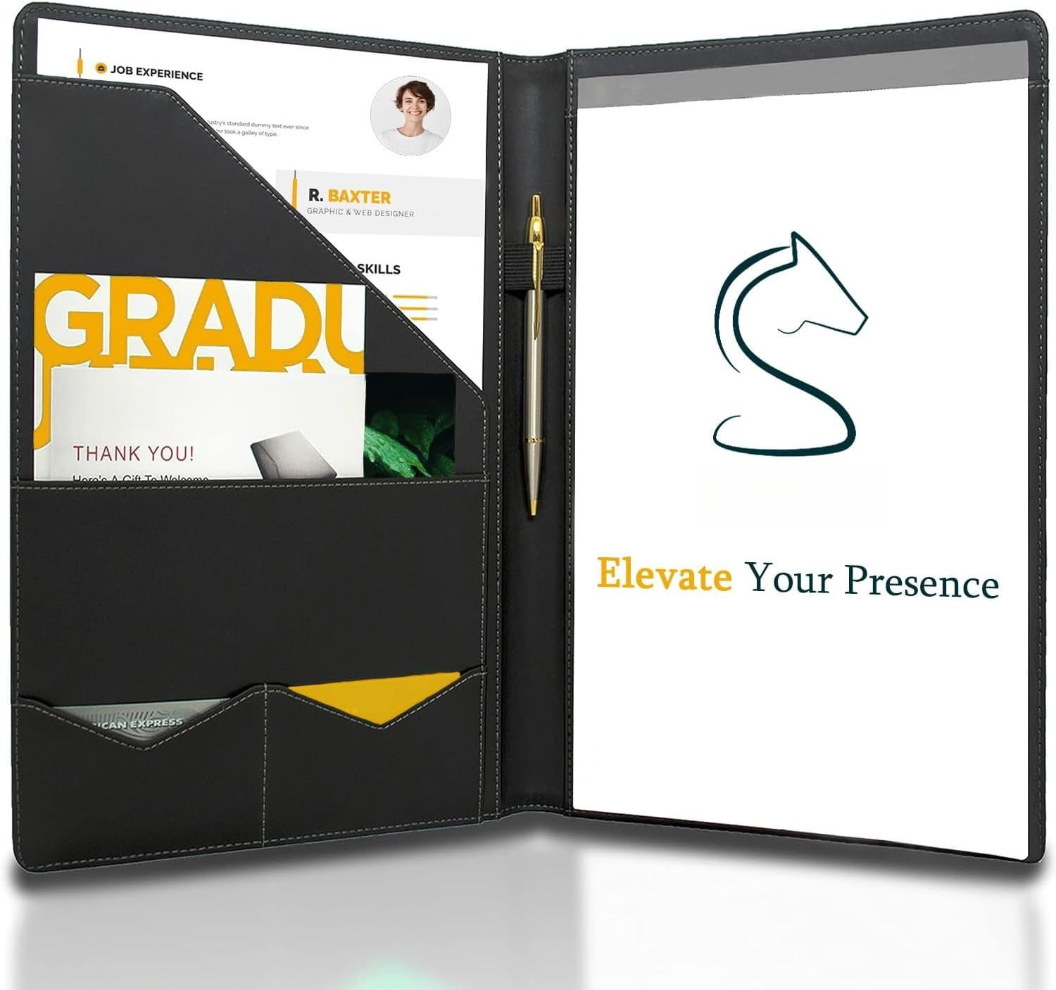 Padfolio Portfolio Organizer Binder | Interview Resume Folder, Legal ...