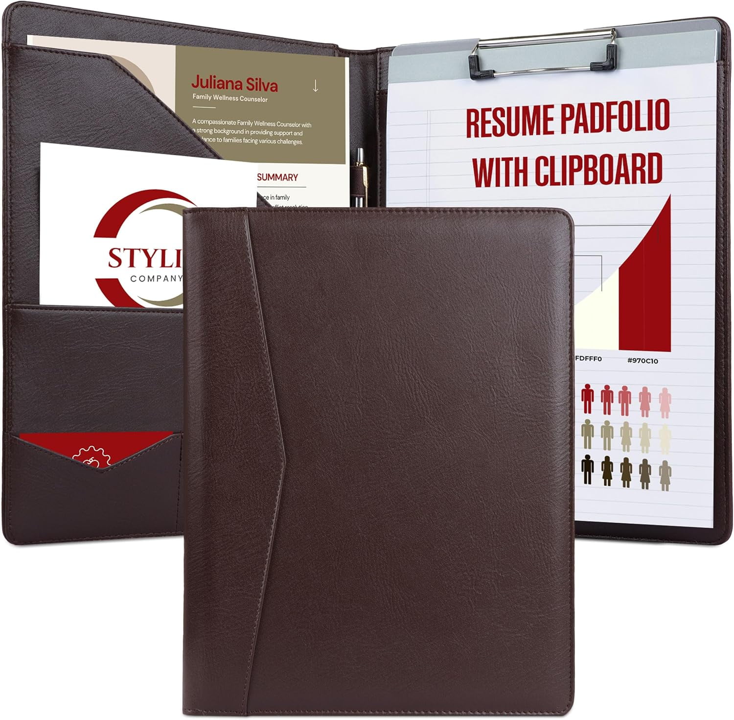 Padfolio Portfolio Organizer Binder | Interview Resume Folder, Legal ...