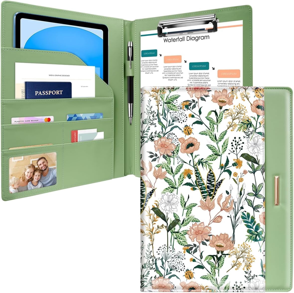 Padfolio/Resume Portfolio Folder For Women Men, Cute Chic Padfolio ...