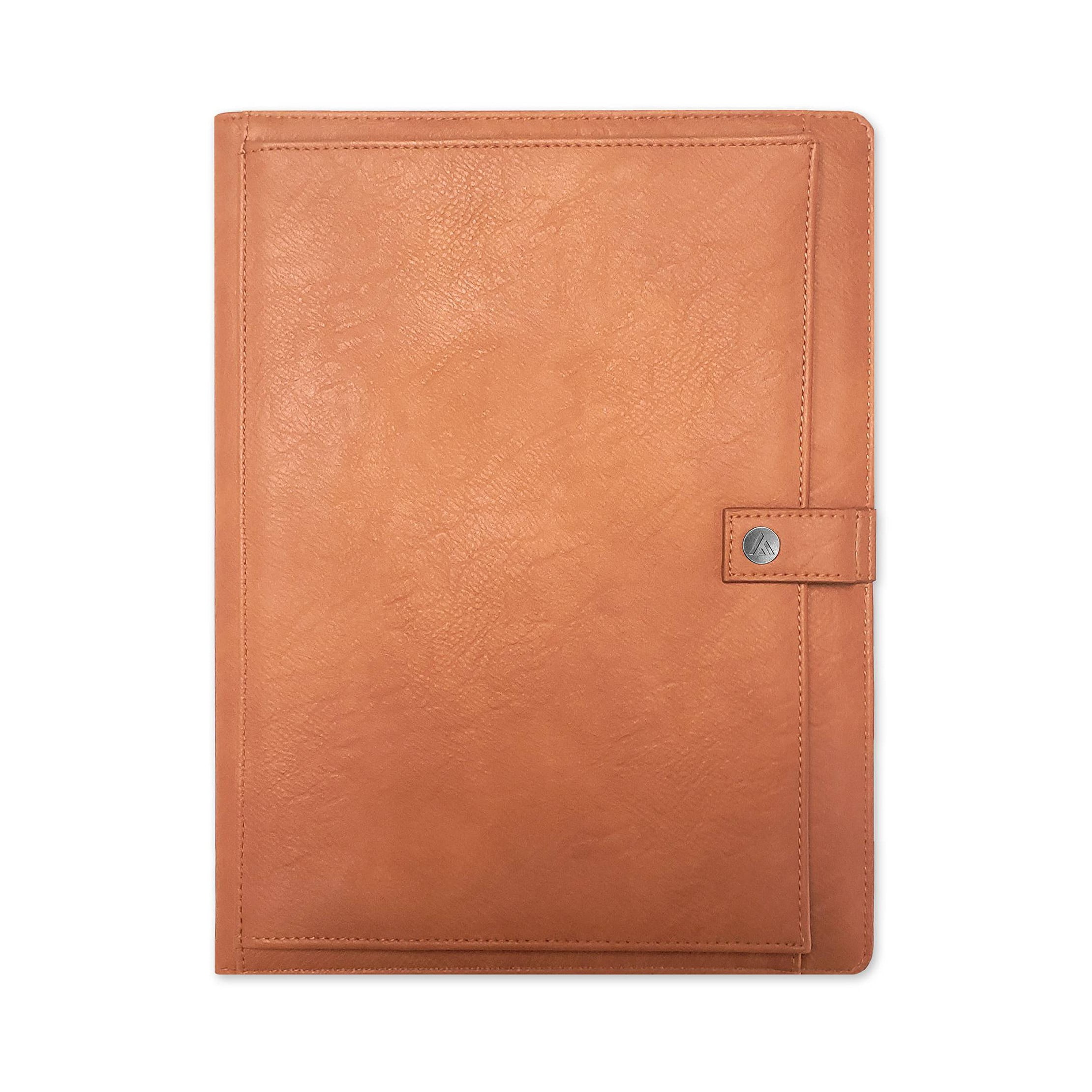 Padfolio with Notepad Letter Size Tan: Faux Leather Portfolio with ...