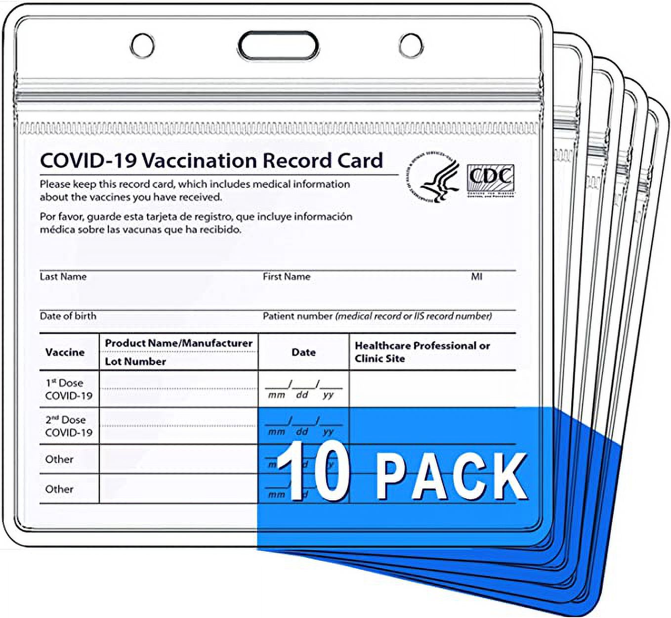 Padike CDC Vaccine Card Protector Waterproof 4 X 3 Vaccine Card Holder ...