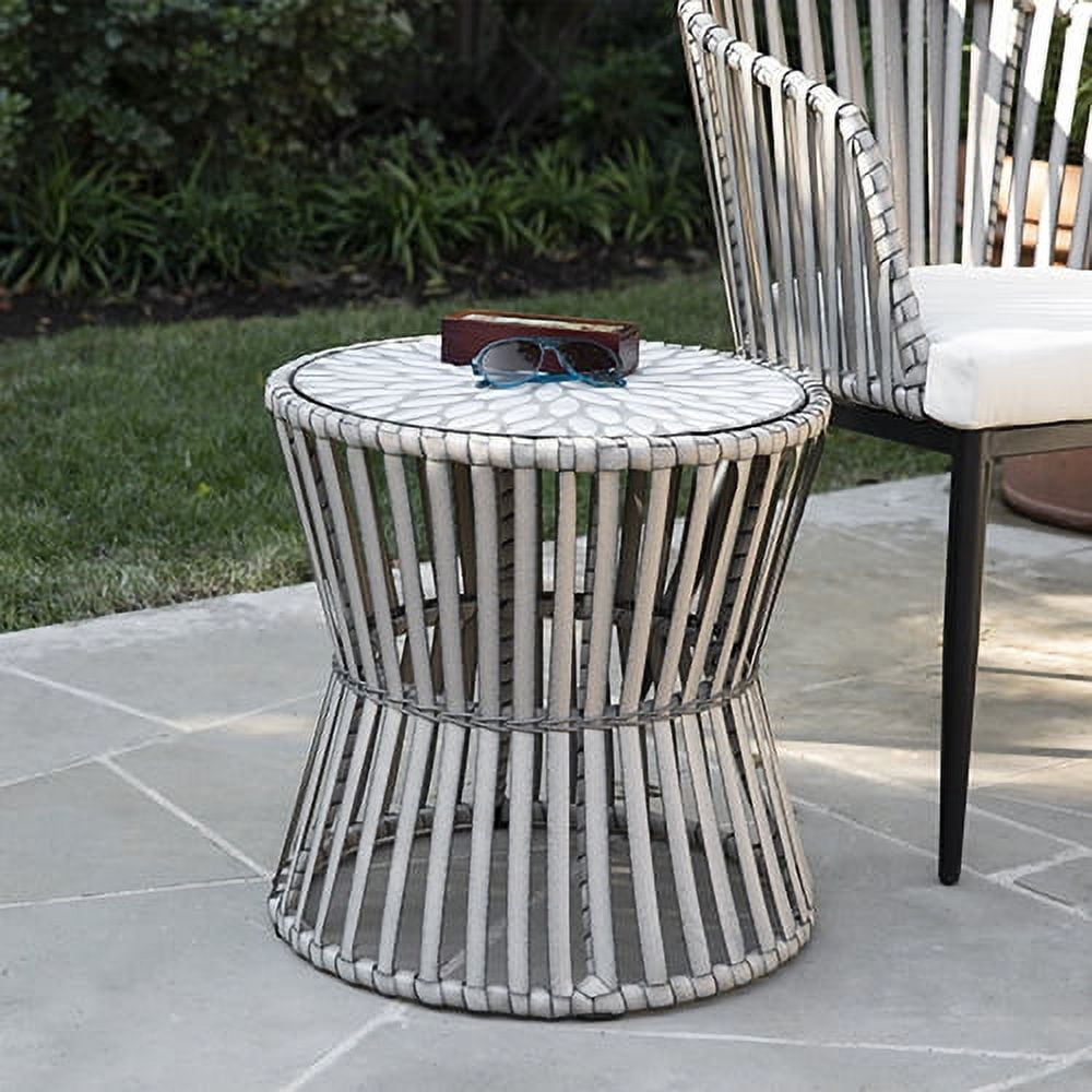Padko Round Outdoor Side Table, Ceramic Top - Walmart.com