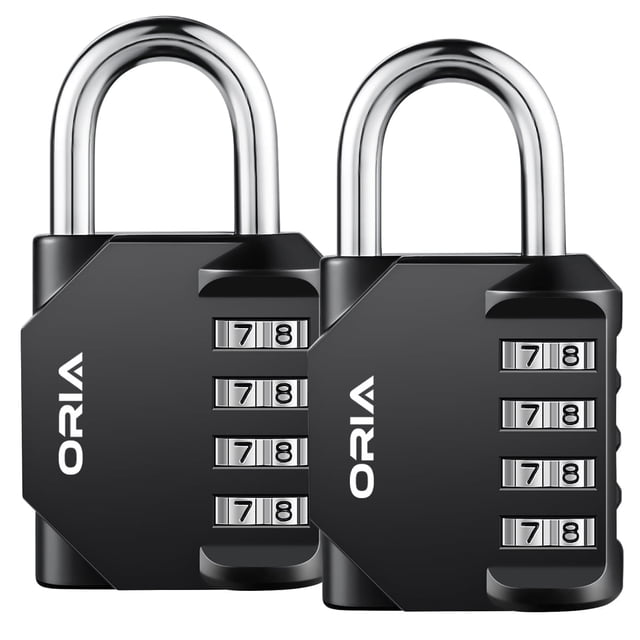Locks for School Locker, 4 Digit Padlock Combination Locks for Luggage ...