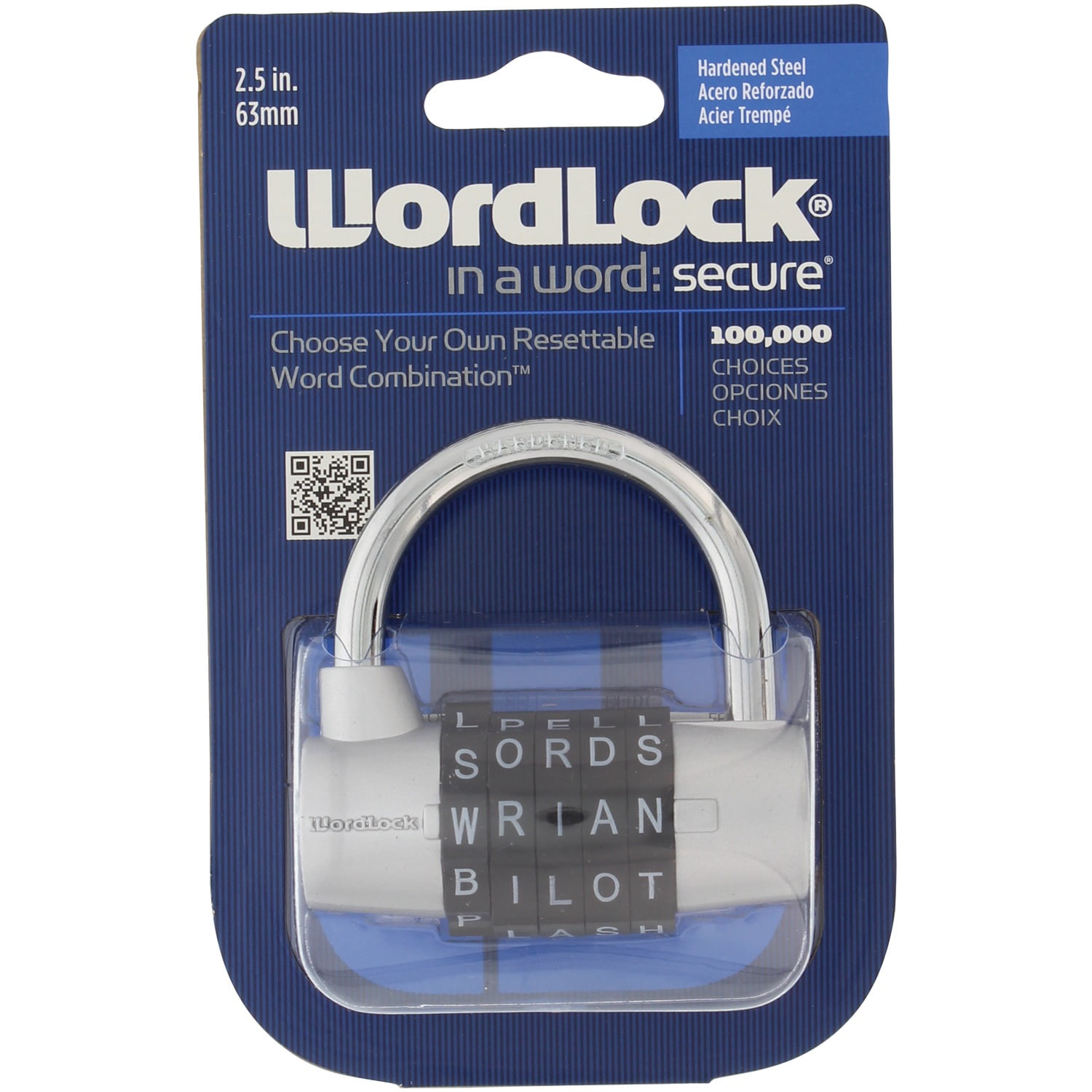 Padlock 5 Dial 63Mm Silver - Walmart.com