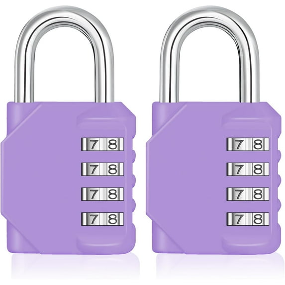 Padlock, Combination Lock 4 Digits, Outdoor Padlock Weatherproof for ...