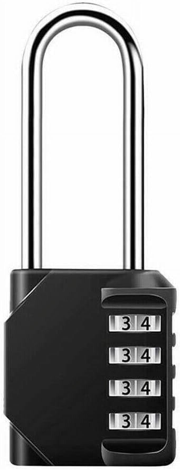 Padlock,Combination Padlock, Resettable Combination Locker Padlock,4 ...