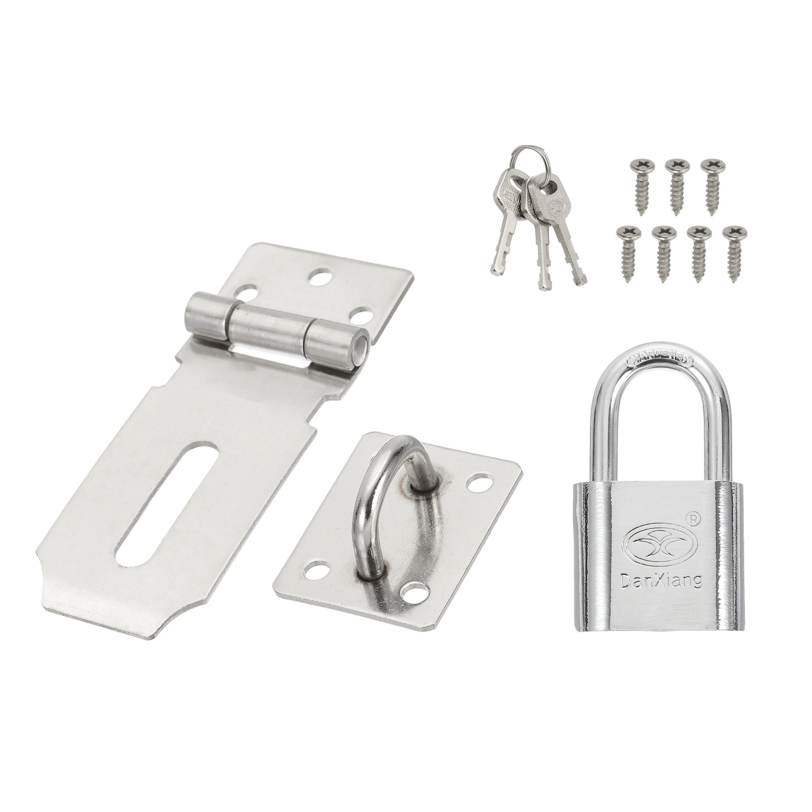 Padlock Hasp Set, 3 Inch Stainless Steel Door Lock Latch Padlock with ...