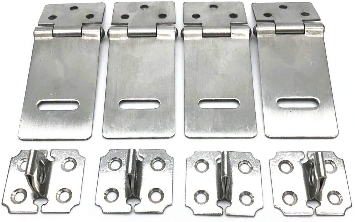 Padlock Locking Hasp Staple Safety Door Clasp Gate Lock Latch Stainless ...