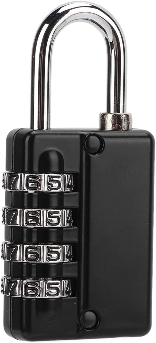 Padlocks, Heavy Duty Black 4 Digit Combination Retrievable Password ...