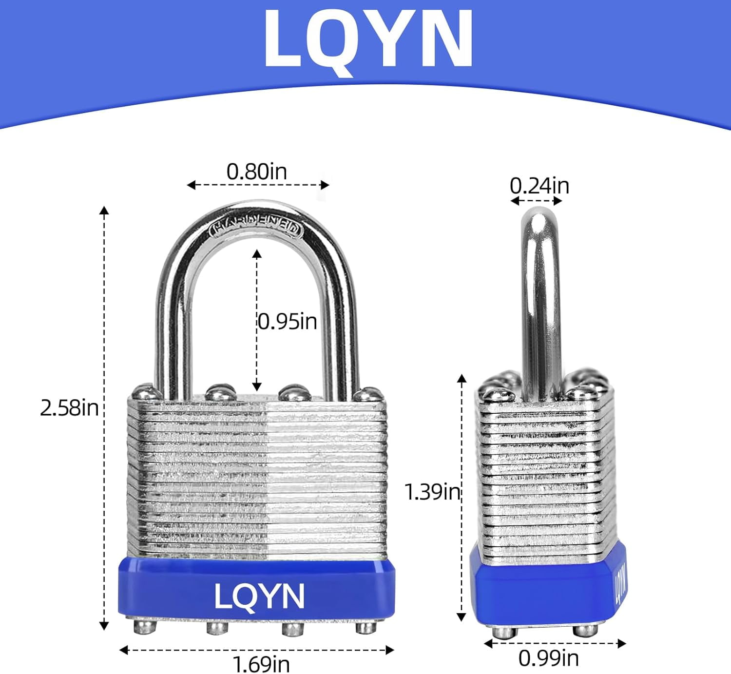 Padlocks with Same Key, 24 Pcs Laminated Keyed Padlock (1-9/16", 40mm ...