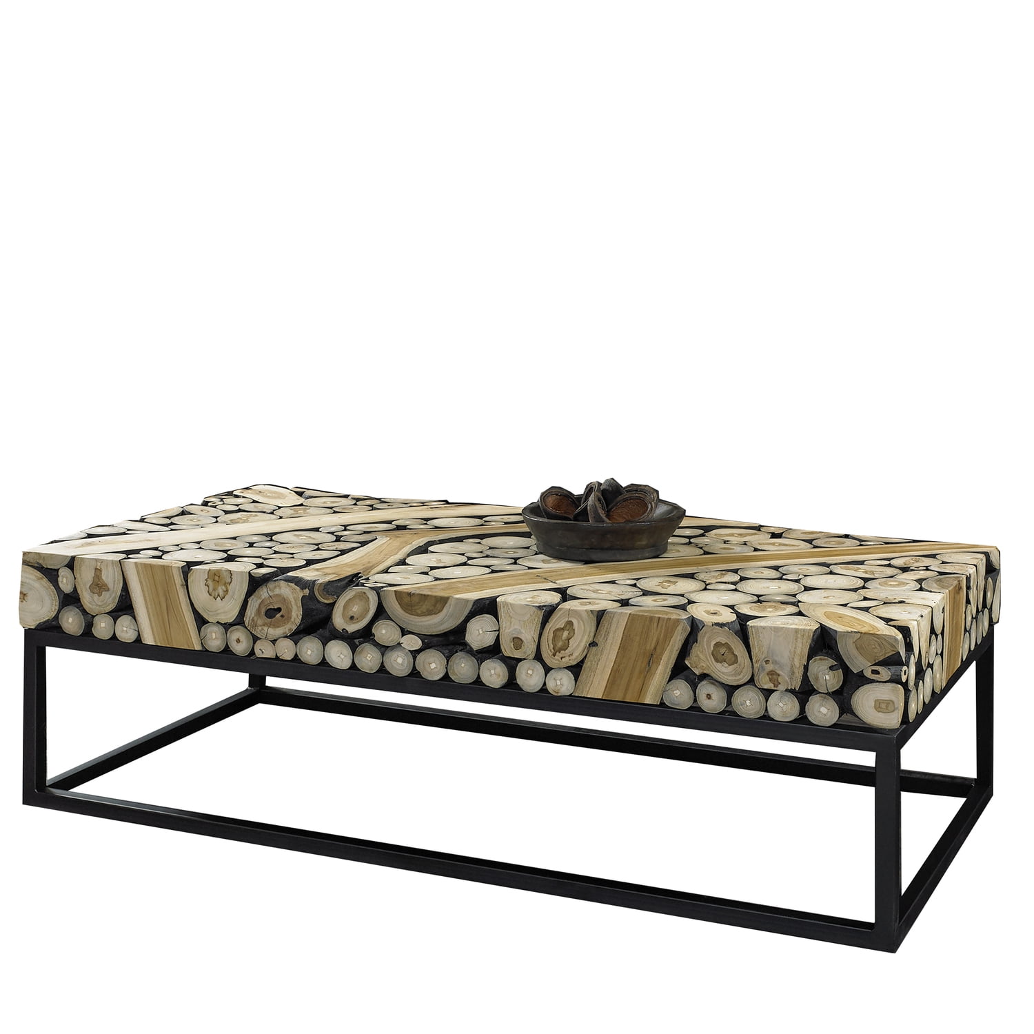 Padma's Plantation Safari Wood Rectangular Coffee Table in Natural ...