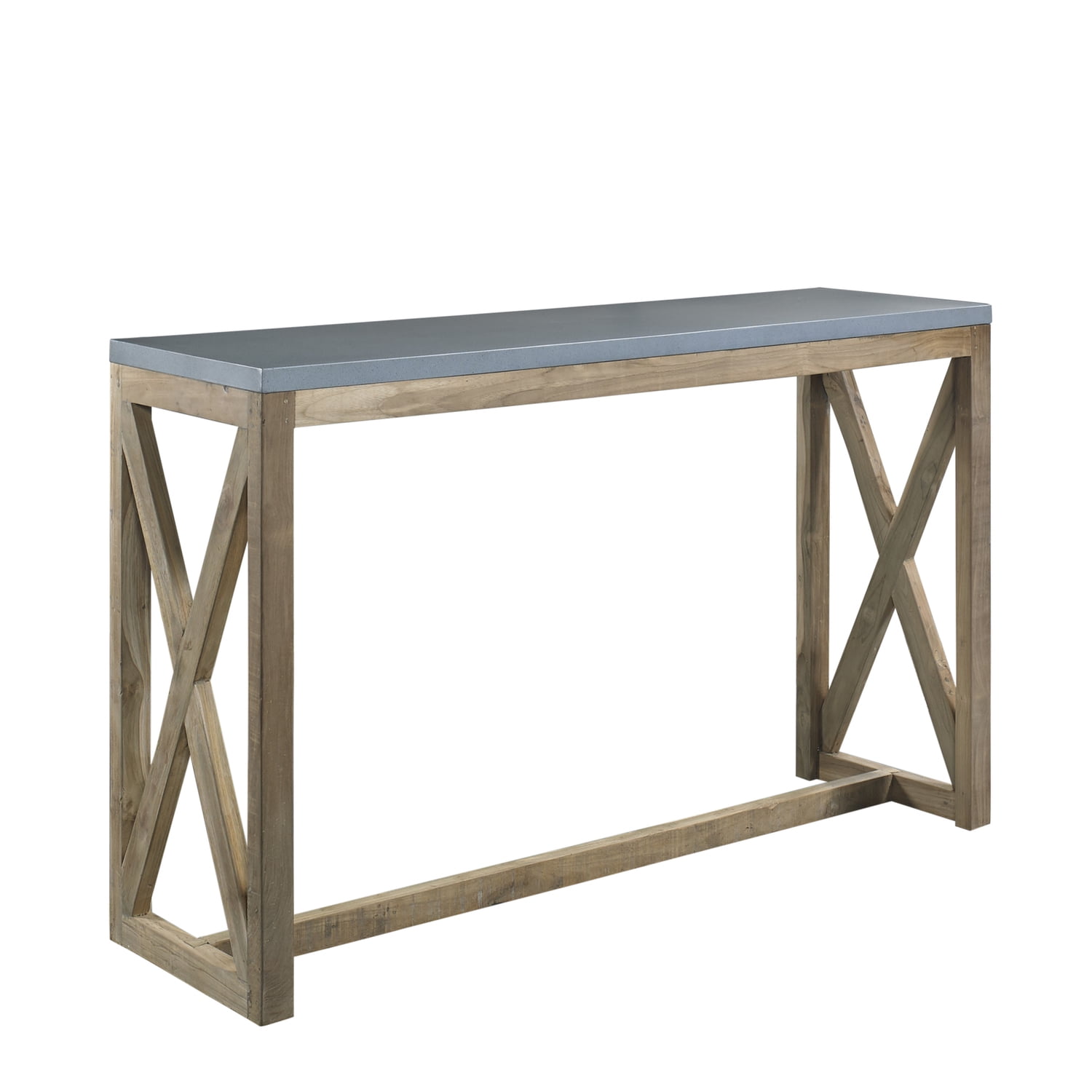 Padma's Plantation Valencia Wood Console Table in Natural & Iron ...