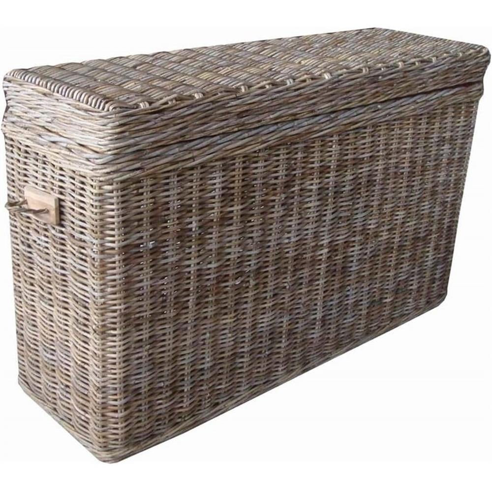 Padma's Plantation Wicker Console Table Trunk in Kubu Gray - Walmart.com