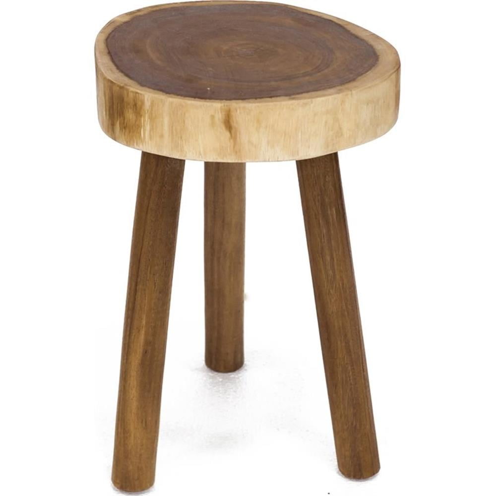 Padma's Plantation Wood Stool in Natural - Walmart.com