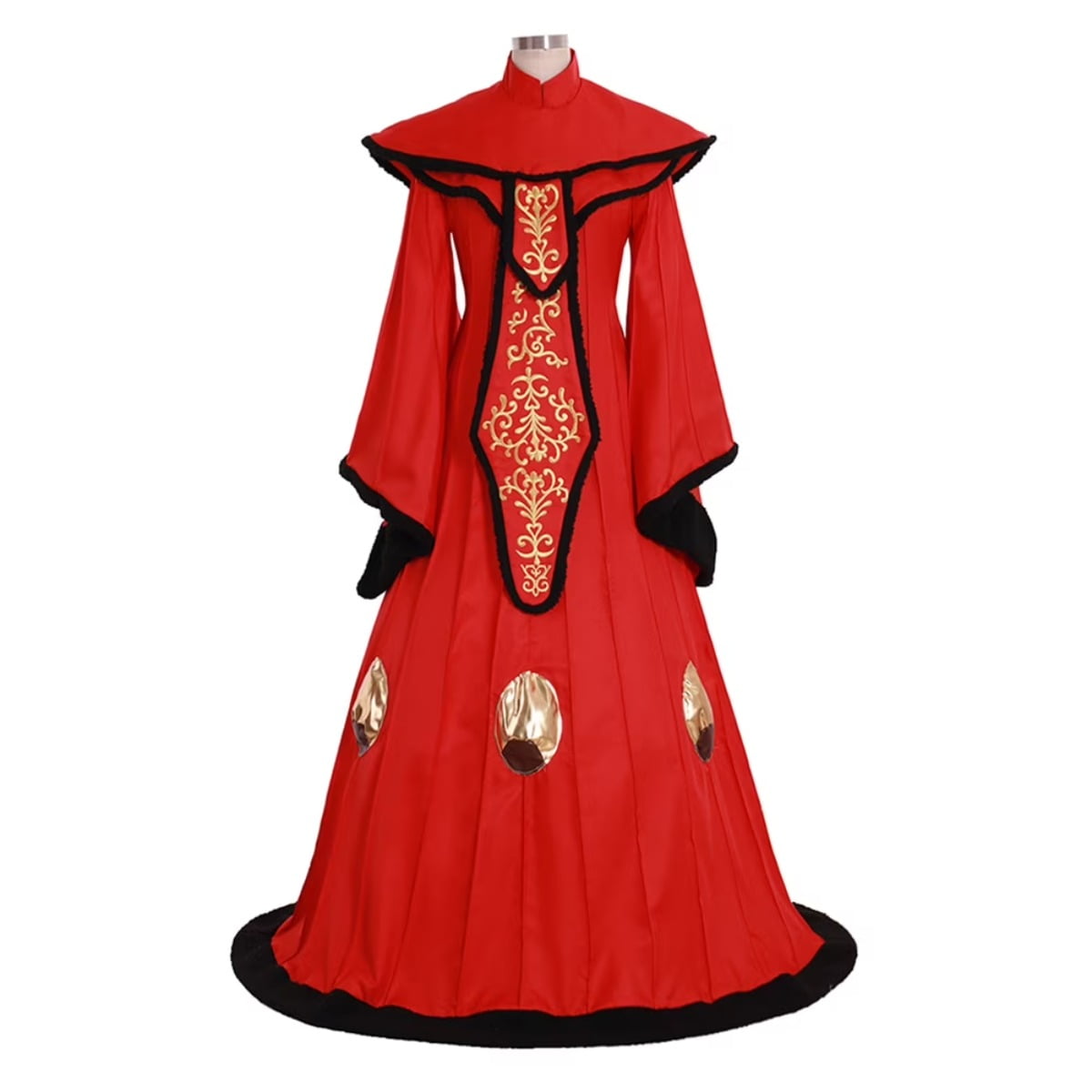 Padme Queen Red Maxi Dress for Women Royal Inspired Elegant Gown with ...