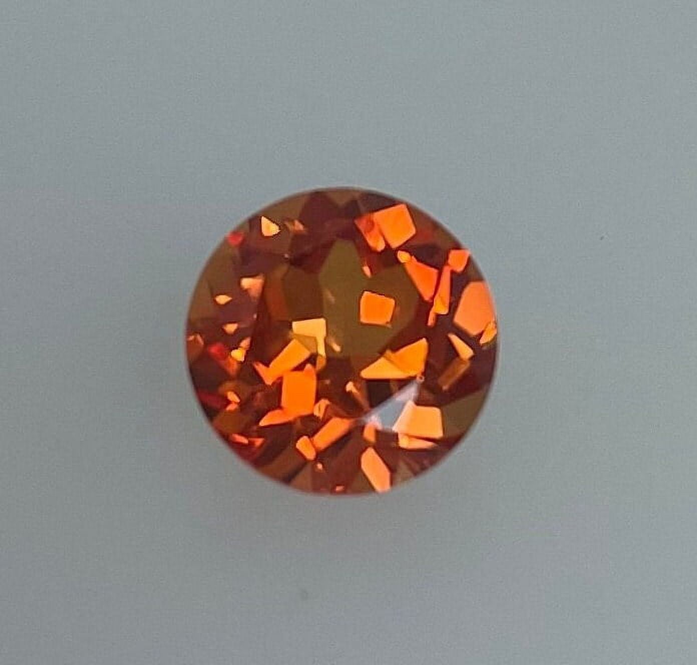 Padpardscha Sapphire Round Orange Color Lab Created Loose Gemstone ...