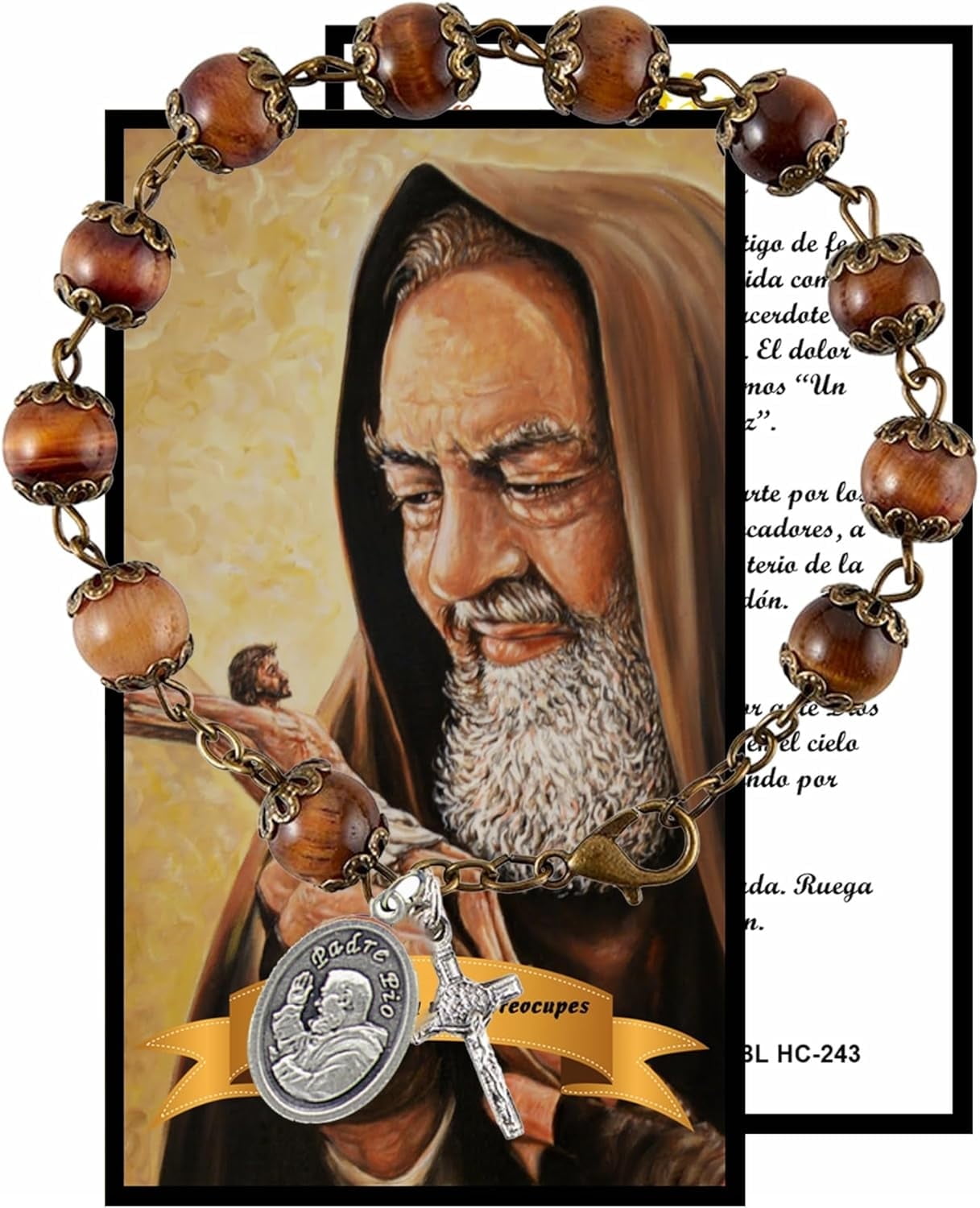 Padre Pio Saint Pio of Pietrelcina Patron of Healing Brown Vintage ...
