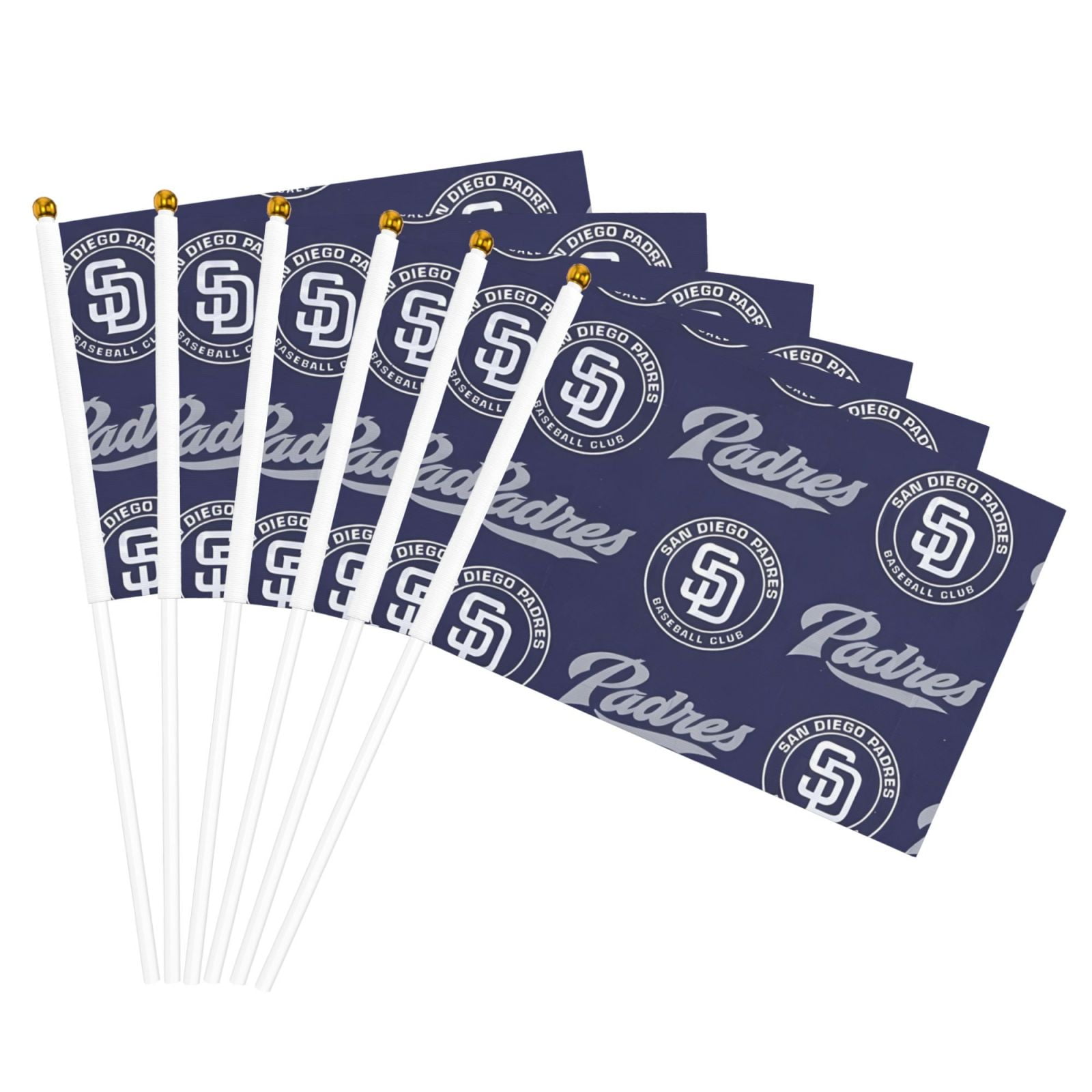 Padres Baseball Team Double Sided Hand Waving Flag(Pack of 6 or 10 ...