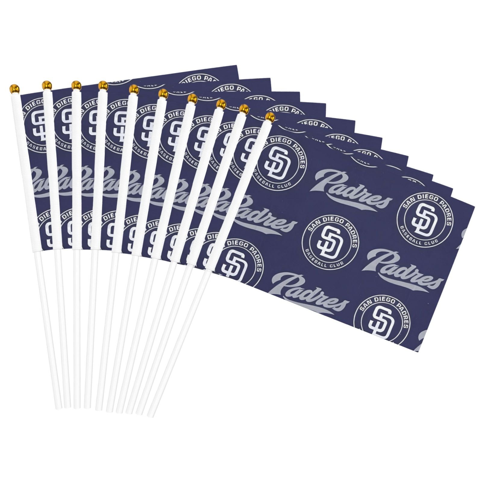 Padres Baseball Team Double Sided Hand Waving Flag(Pack of 6 or 10 ...