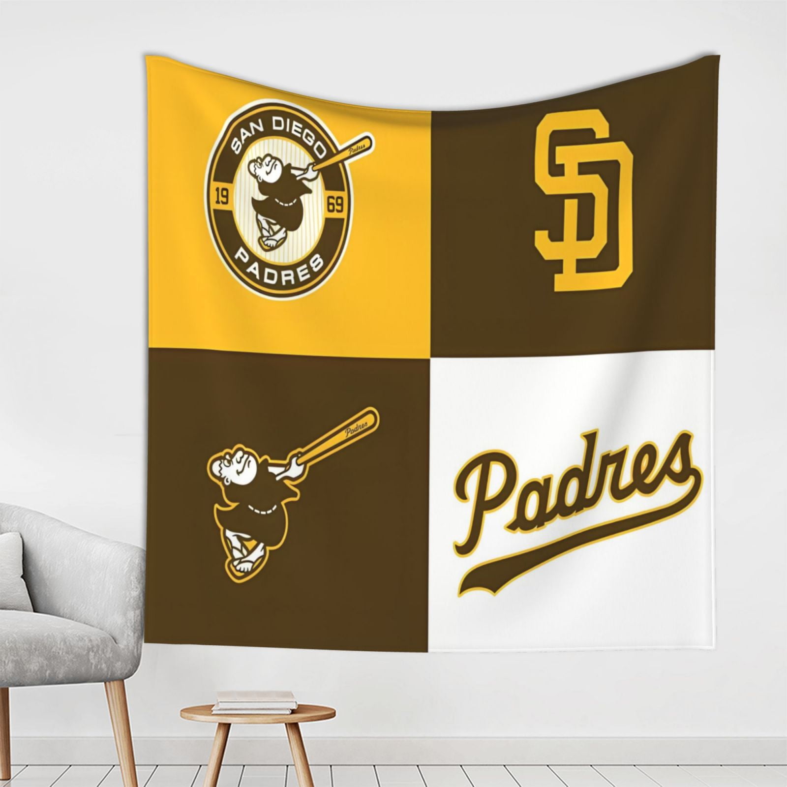 Padres Baseball Team Themed Wall Hanging 59x59 Inches, Luxurious ...
