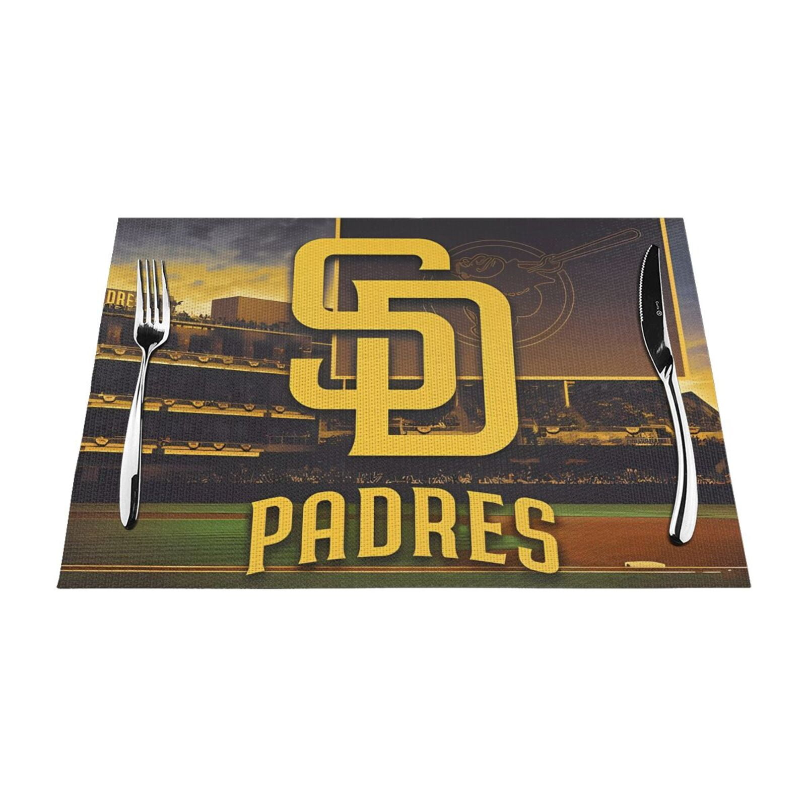 Padres Team PVC Woven Dinner Plate Mat 12x18 Inch, Easy to Clean Table ...