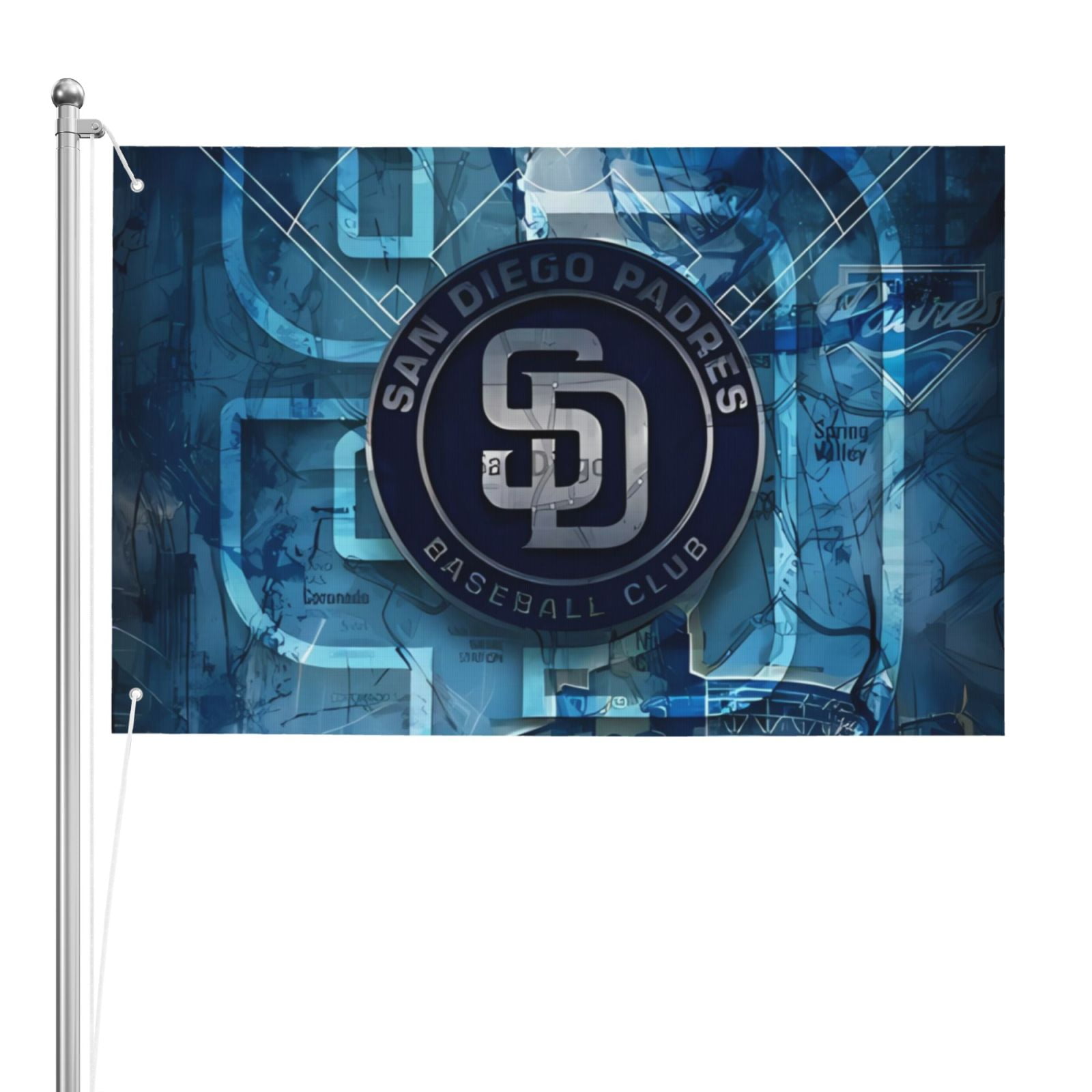 Padres Three Layer personalized Double Sided Flag Football Fans ...