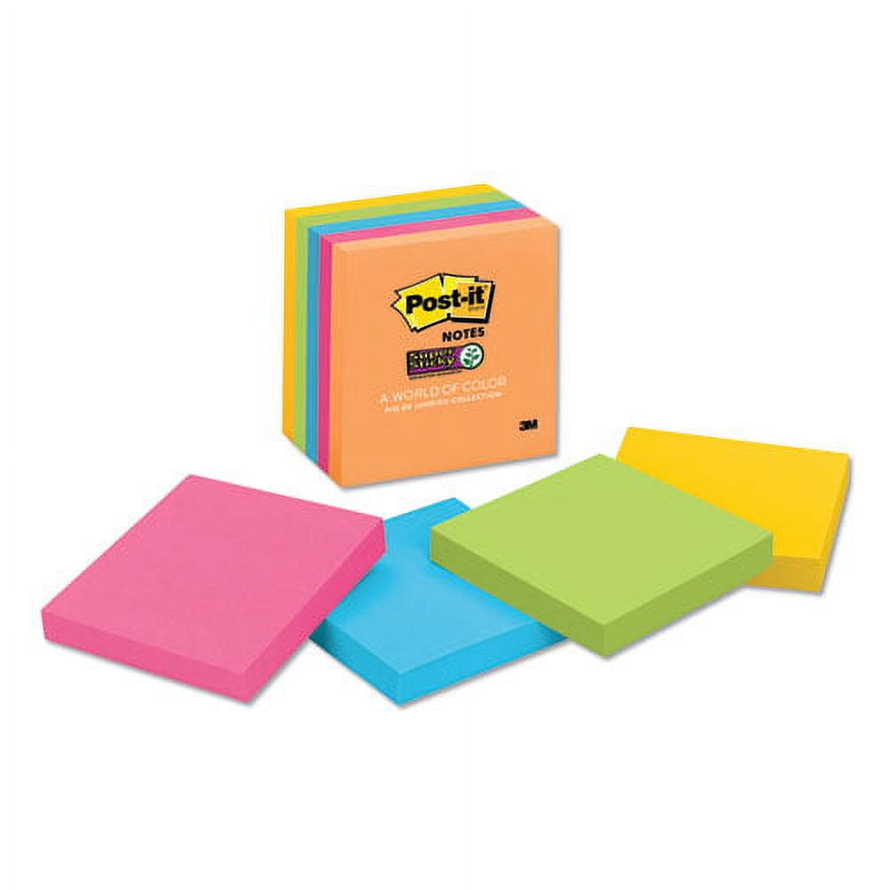 Pads in Energy Boost Collection Colors, 3" x 3", 90 Sheets/Pad, 5 Pads ...