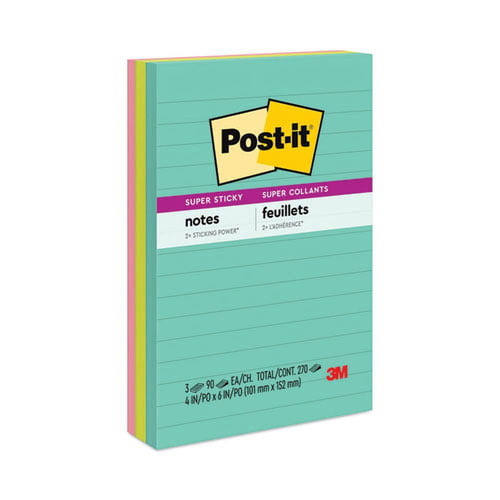 Pads in Supernova Neon Collection Colors, Note Ruled, 4" x 6", 90 ...