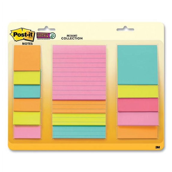 Pads in Supernova Neon Colors, (6) Unruled 2" x 2", (5) Unruled 3" x 3 ...