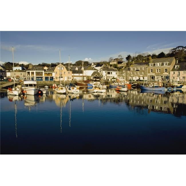 Padstow Marina Reflecting In Water Poster Print, 38 x 24 - Large ...