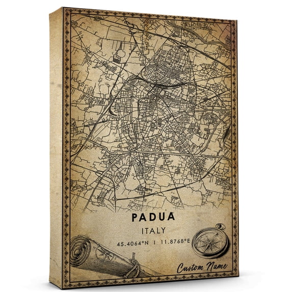 Padua Map Poster, Italy Map Art Poster, Canvas, Padua Map City style ...