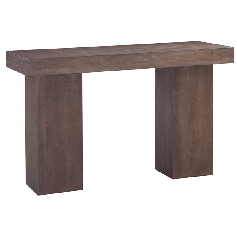 Padula Brown Oak Console in Dark Brown Mango Wood - Walmart.com