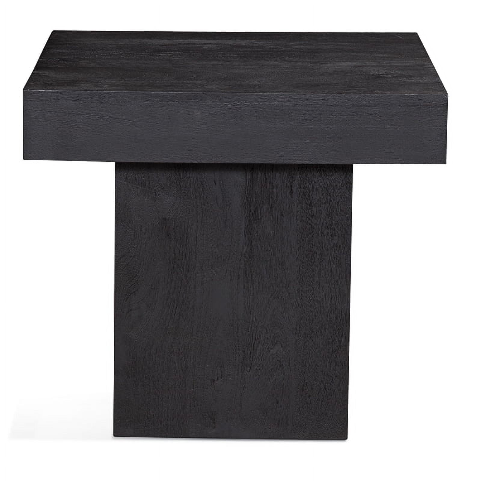 Padula Square End Table in Black Wood - Walmart.com