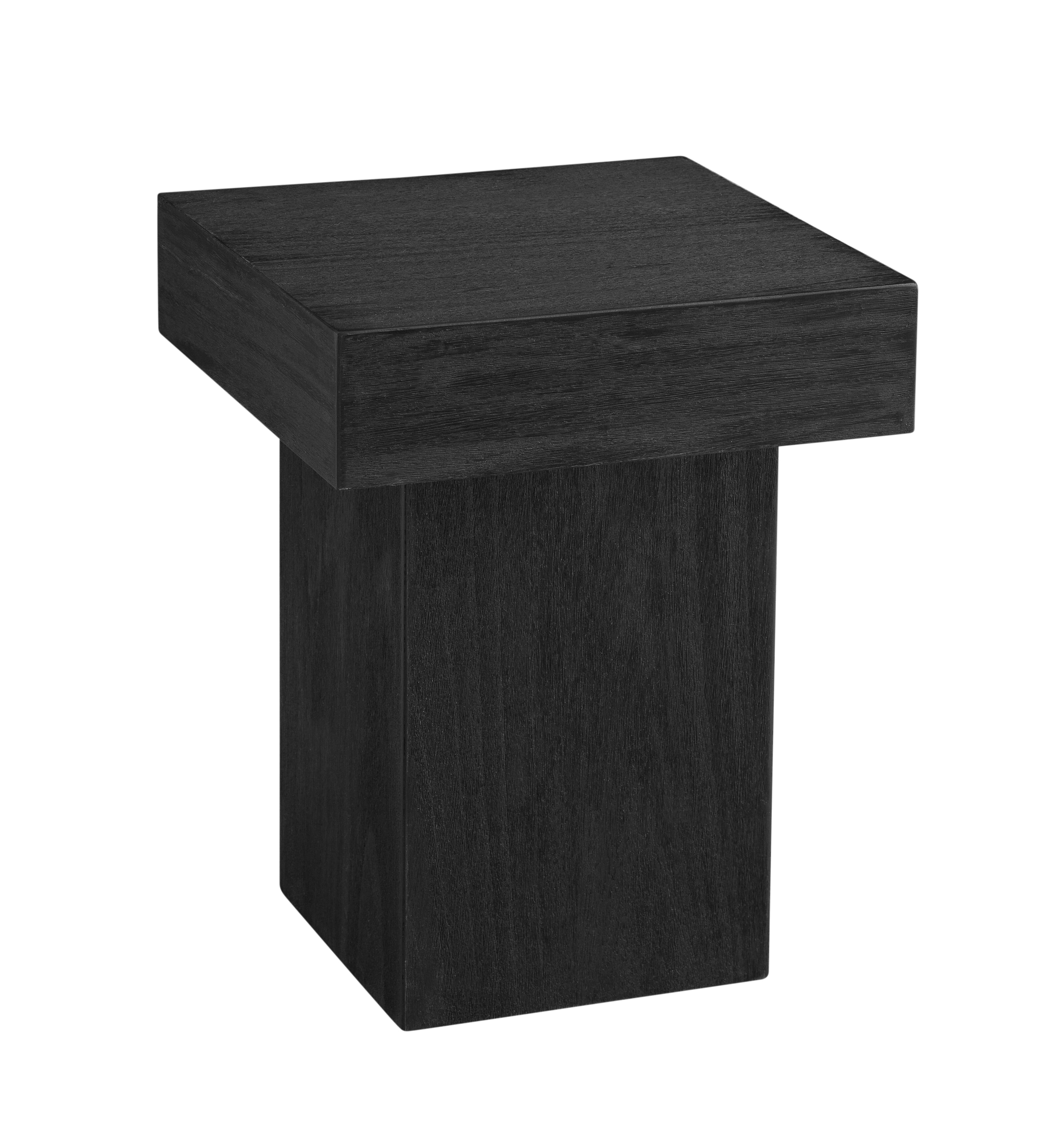 Padula Square End Table in Black Wood - Walmart.com