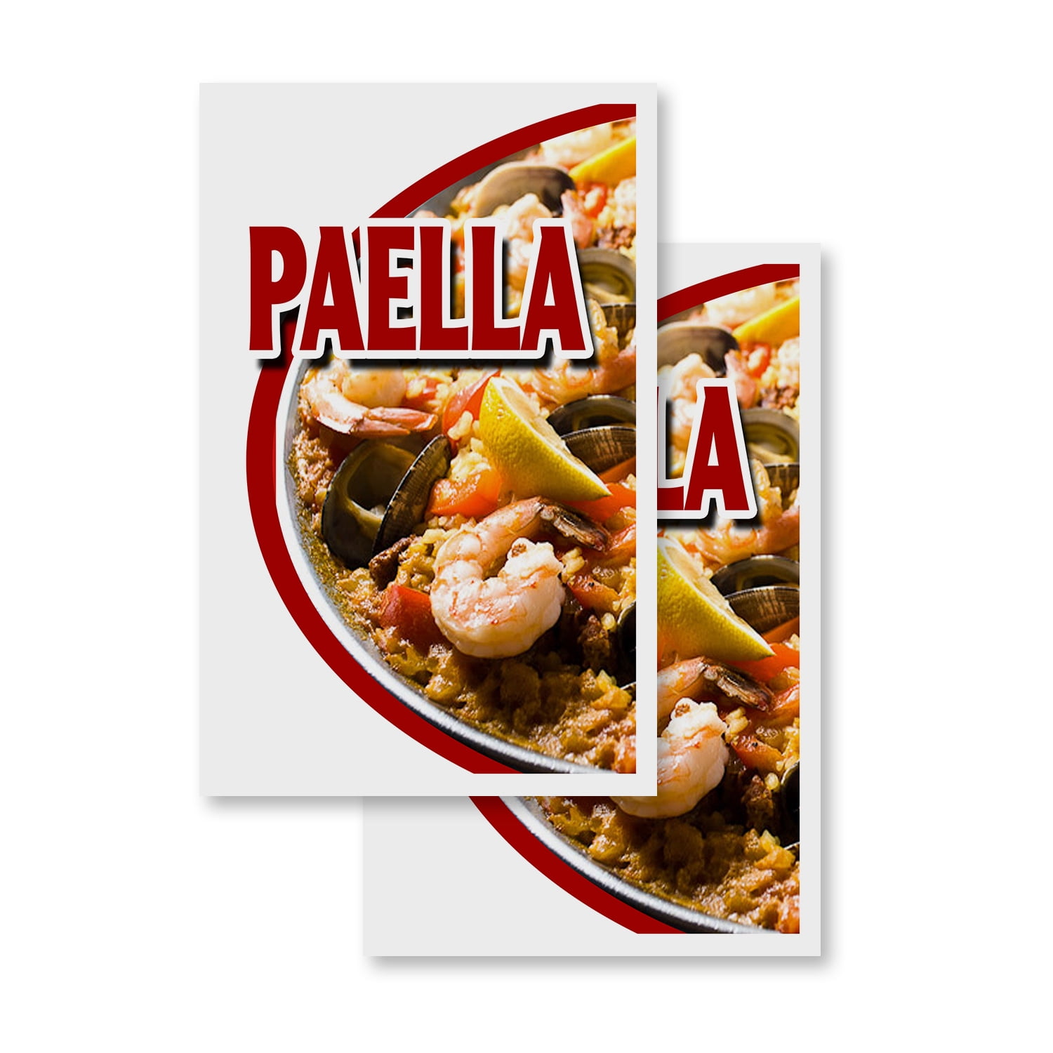 Paella (2-PACK) 24" x 36" Vinyl Decals | Sign Insert Peel & Stick ...