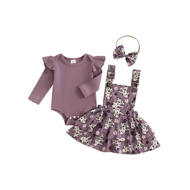 Younger Tree Infant Toddler Baby Girl Fall Long Sleeve Romper Pants Headband Clothes Outfits ...