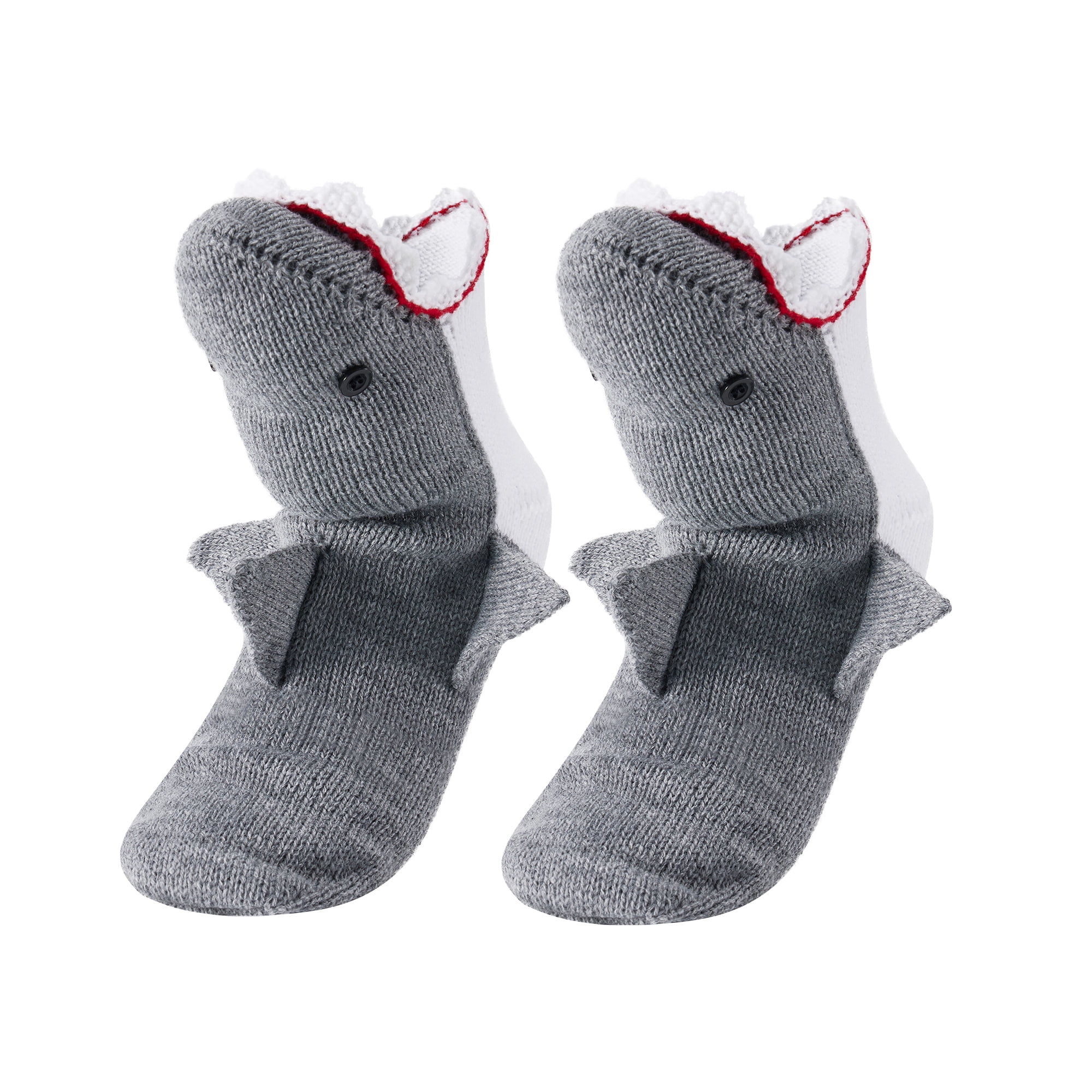 PaerPade Crochet Shark Bite Slippers, Kids Creative Cartoon Socks for ...