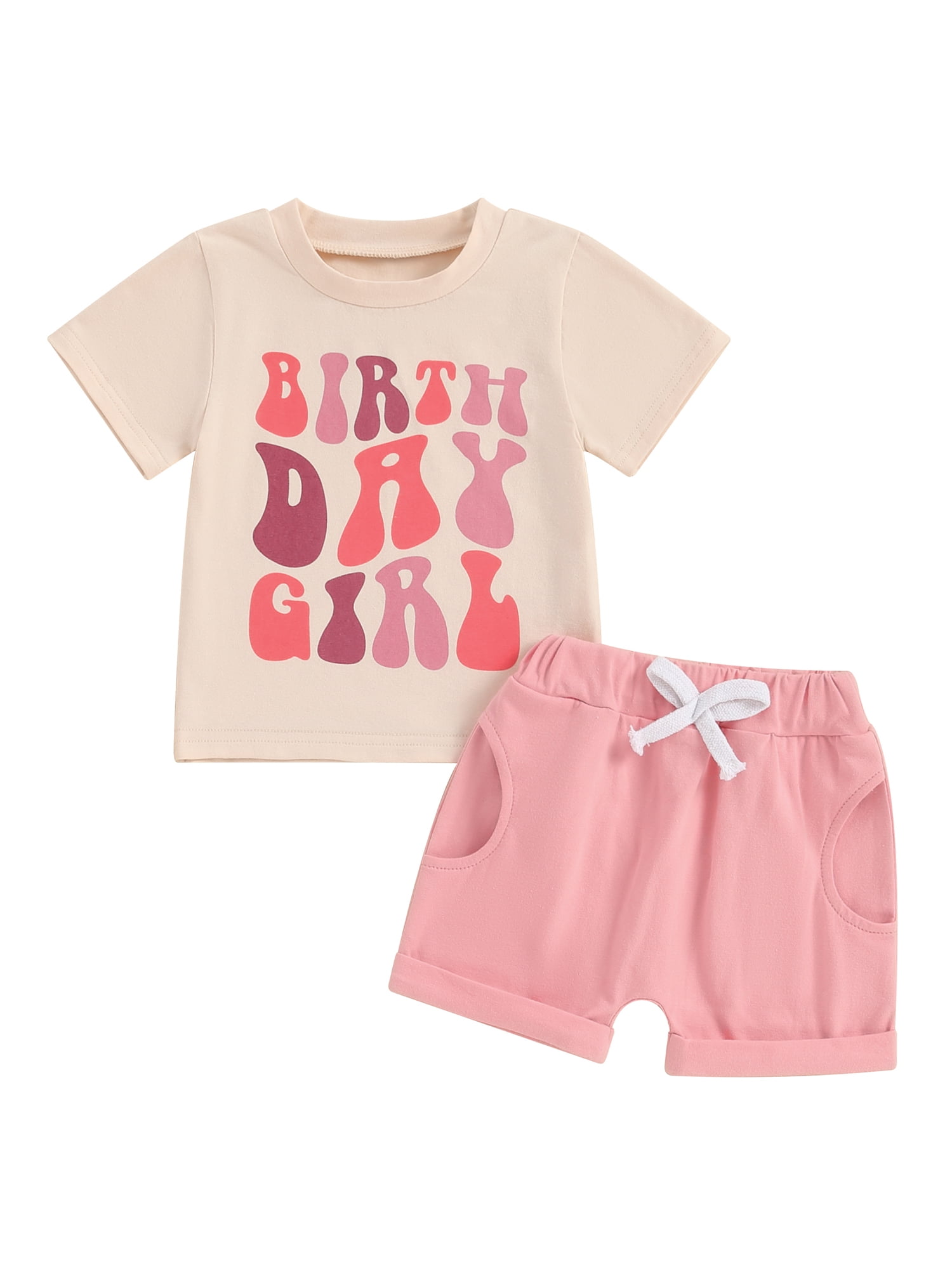 PaerPade Kids Baby Girls Summer Shorts Set, 6 12 18 24 Months 2T 3T 4T ...